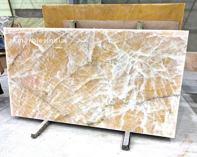 Orange Onyx Marble Slab Supplier - RK Marbles India