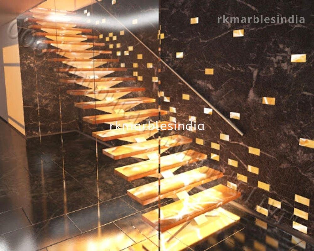 Orange Onyx Marble Slab Supplier - RK Marbles India