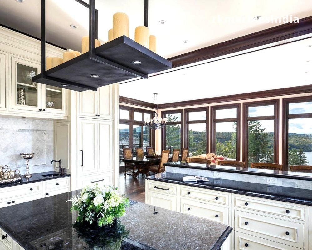 Cream Color Kitchen Cabinets With Black Granite Countertops | Cabinets ...