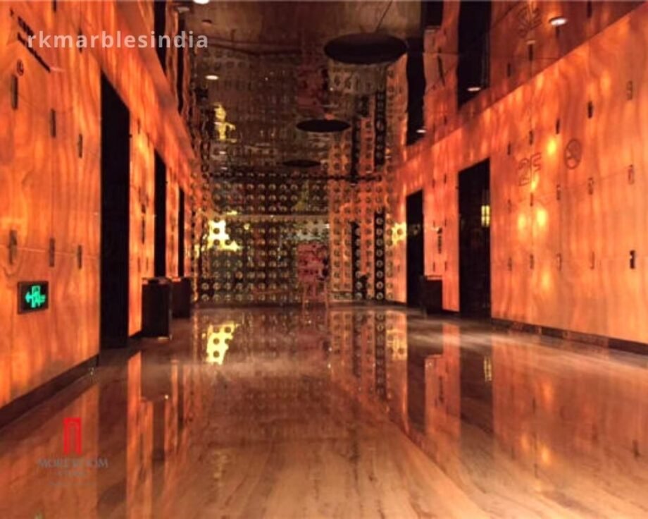 Orange Onyx Marble Slab Supplier - RK Marbles India